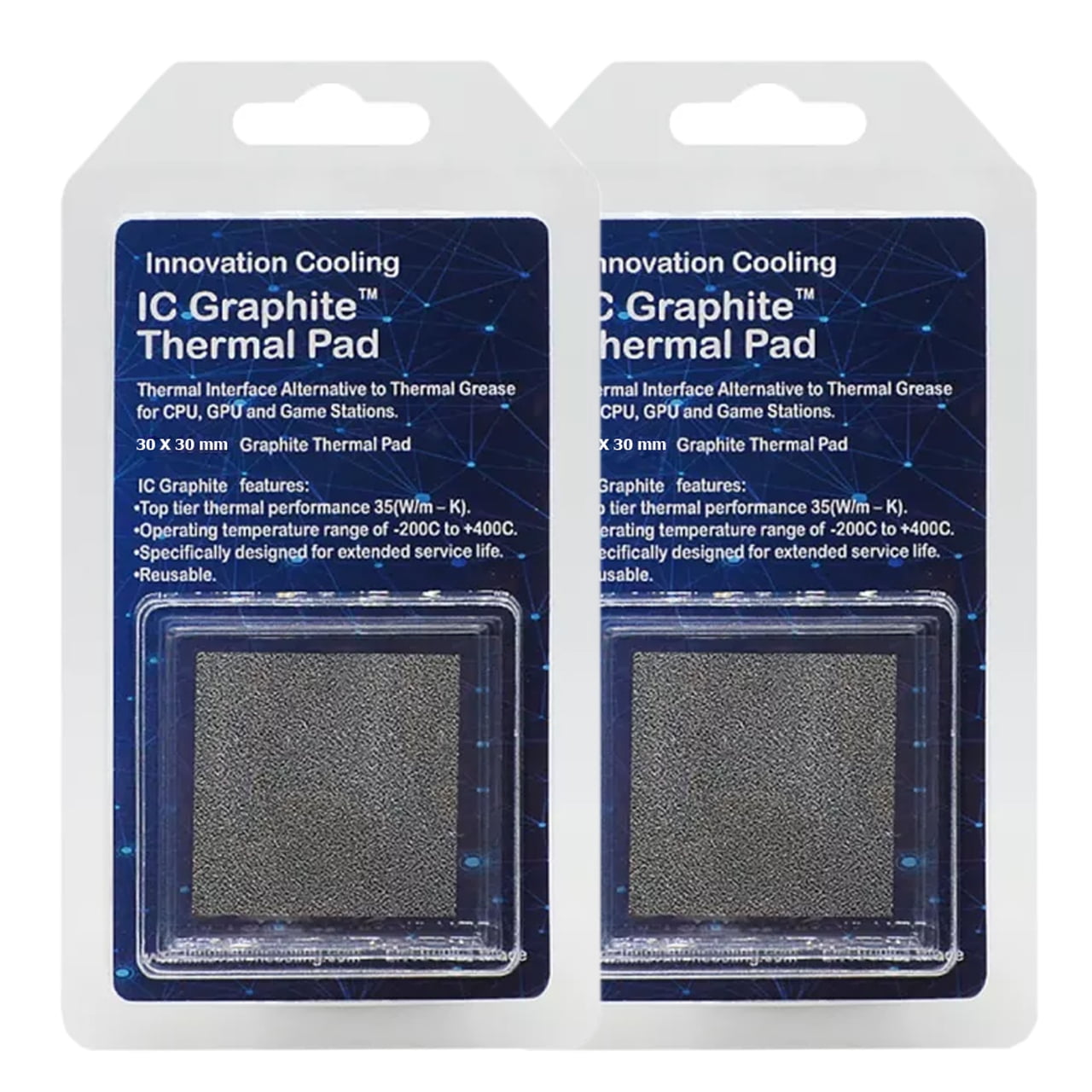 Innovation Cooling IC Graphite Thermal Pad (30x30mm 2-Pack) - Walmart.com
