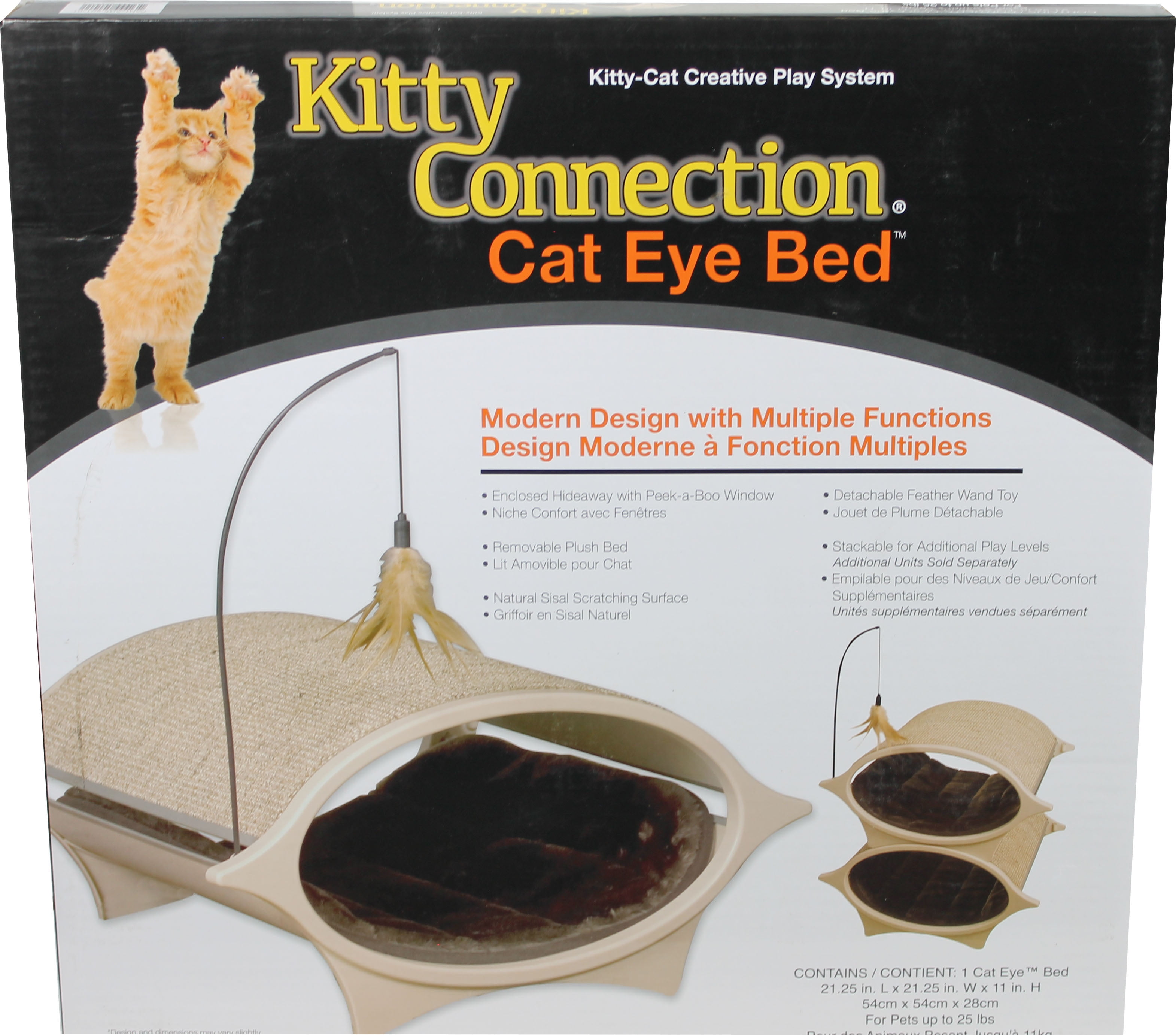 Innovation Pet Inc.-Kitty Connection Cat Eye Bed- Natural - Walmart.com