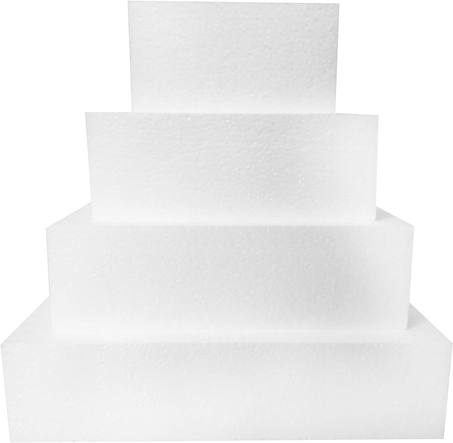 Innovation - Square 3" Cake Set - Set Of 4, Each 3" High By 6", 8", 10 ...