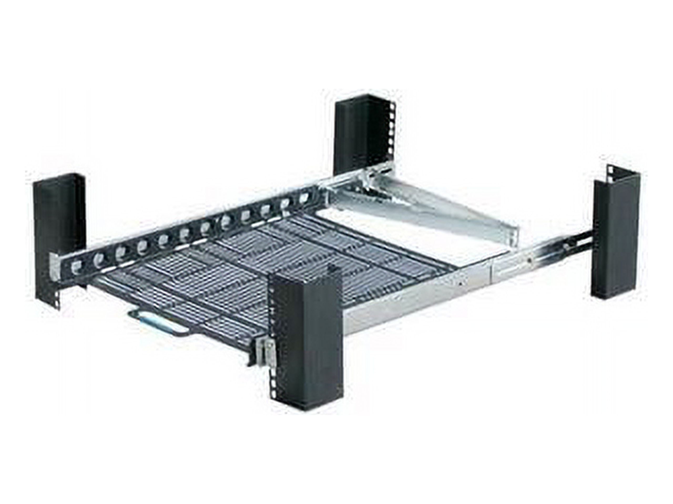 RackSolutions 1U Dry Sliding Computer Shelf, 20" Depth, 45 lb Capacity ...