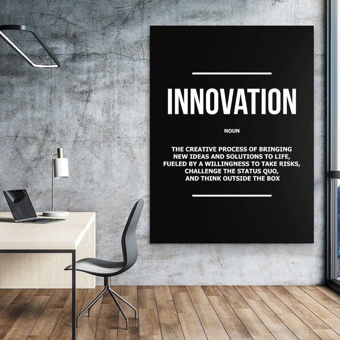 Innovation Wall Art, Creative Evolution Poster, Idea Quote Sign ...