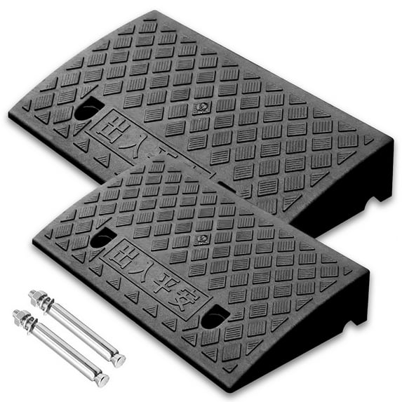 Innovation Works Rubber Curb Ramp,Portable Heavy Duty Plastic Driveway ...