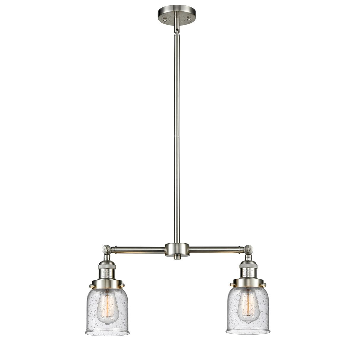 Innovations 2-LT LED Small Bell 22" Chandelier - Brushed Satin Nickel ...