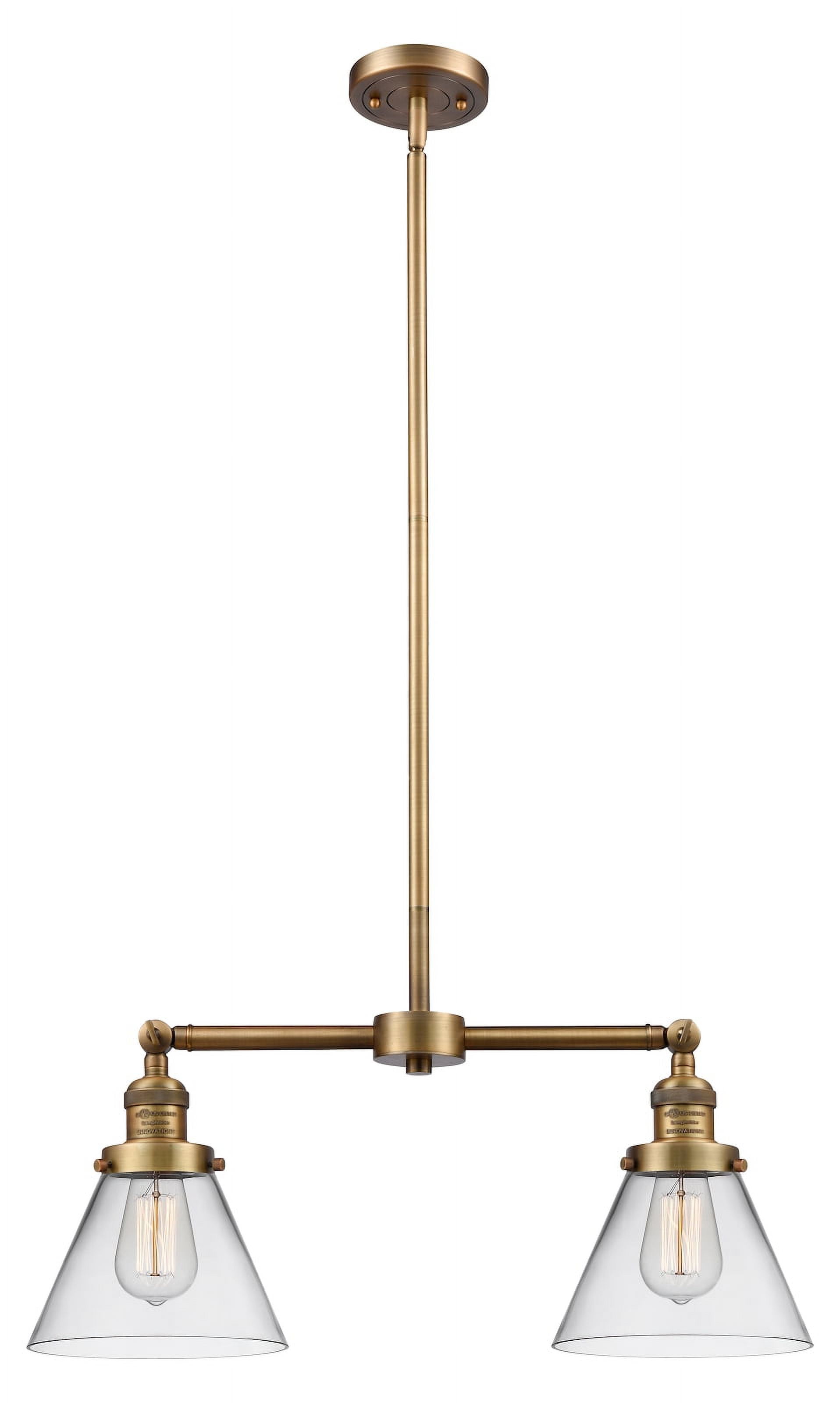 Innovations 2-LT Vintage LED Large Cone 22" Chandelier - Brushed Brass ...