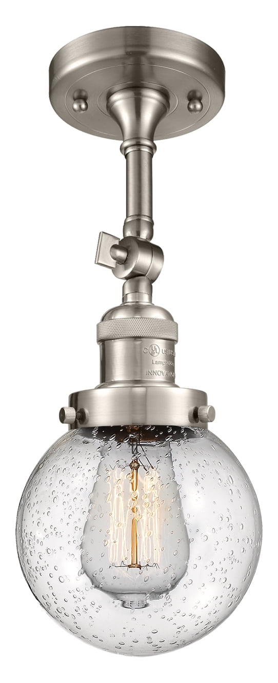 Innovations Lighting 201F-6 Beacon Beacon 1 Light 6" Wide Semi-Flush ...