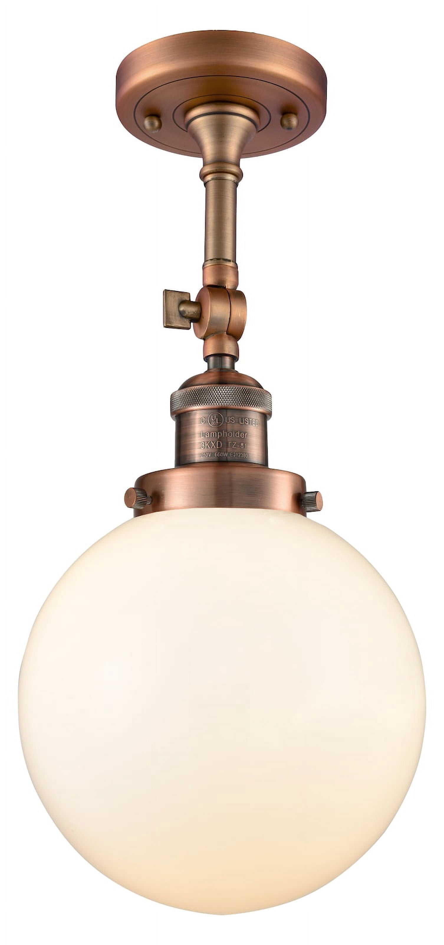 Innovations Lighting 201F-8 Beacon Beacon 1 Light 8" Wide Semi-Flush ...