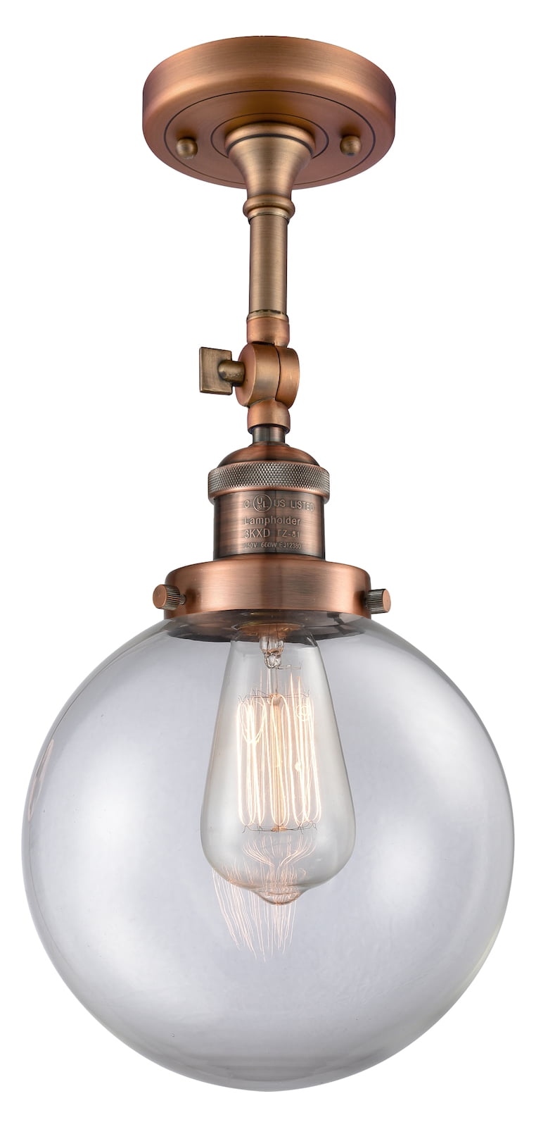 Innovations Lighting 201F-8 Beacon Beacon 1 Light 8" Wide Semi-Flush ...