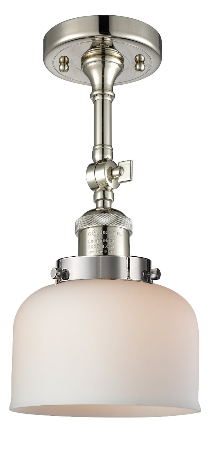 Innovations Lighting 201F Large Bell Large Bell 8" Wide Semi-Flush ...