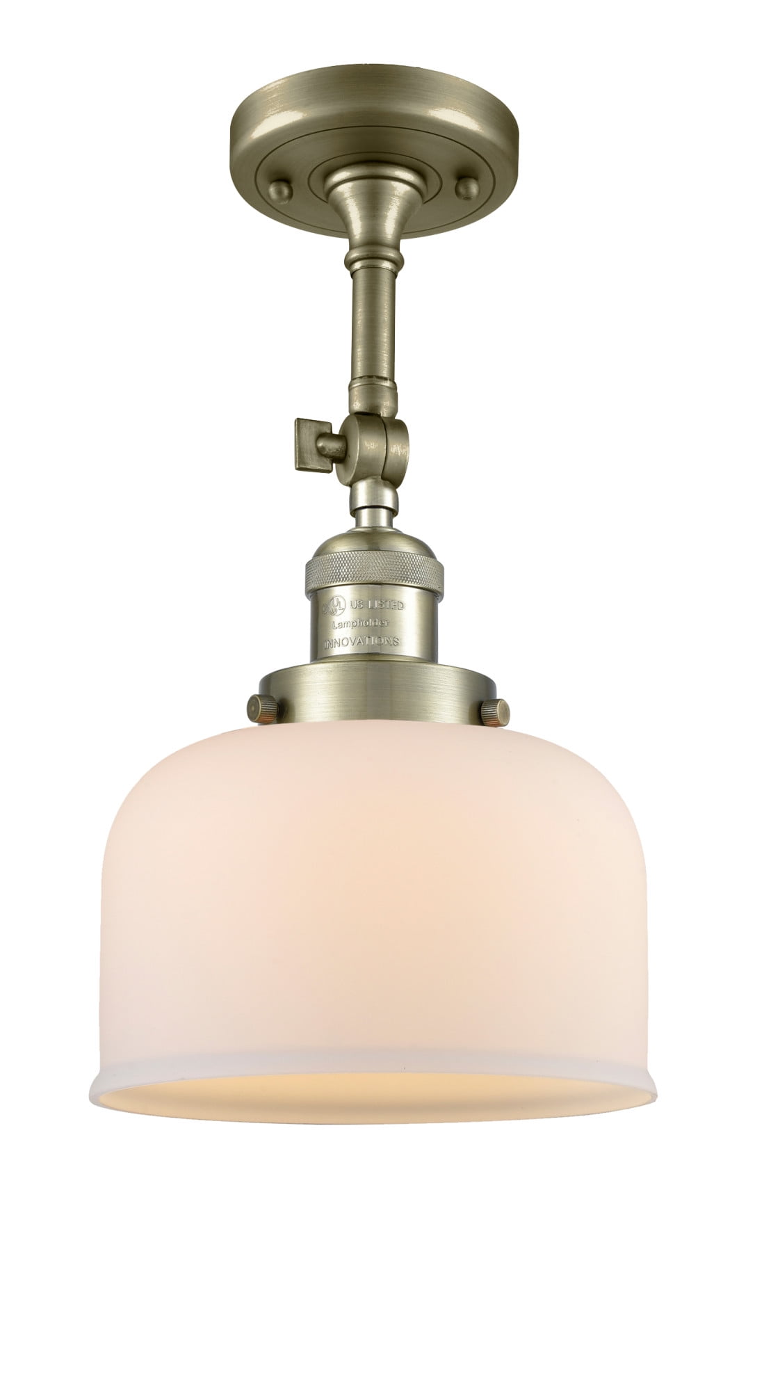 Innovations Lighting 201F Large Bell Large Bell 8" Wide Semi-Flush ...