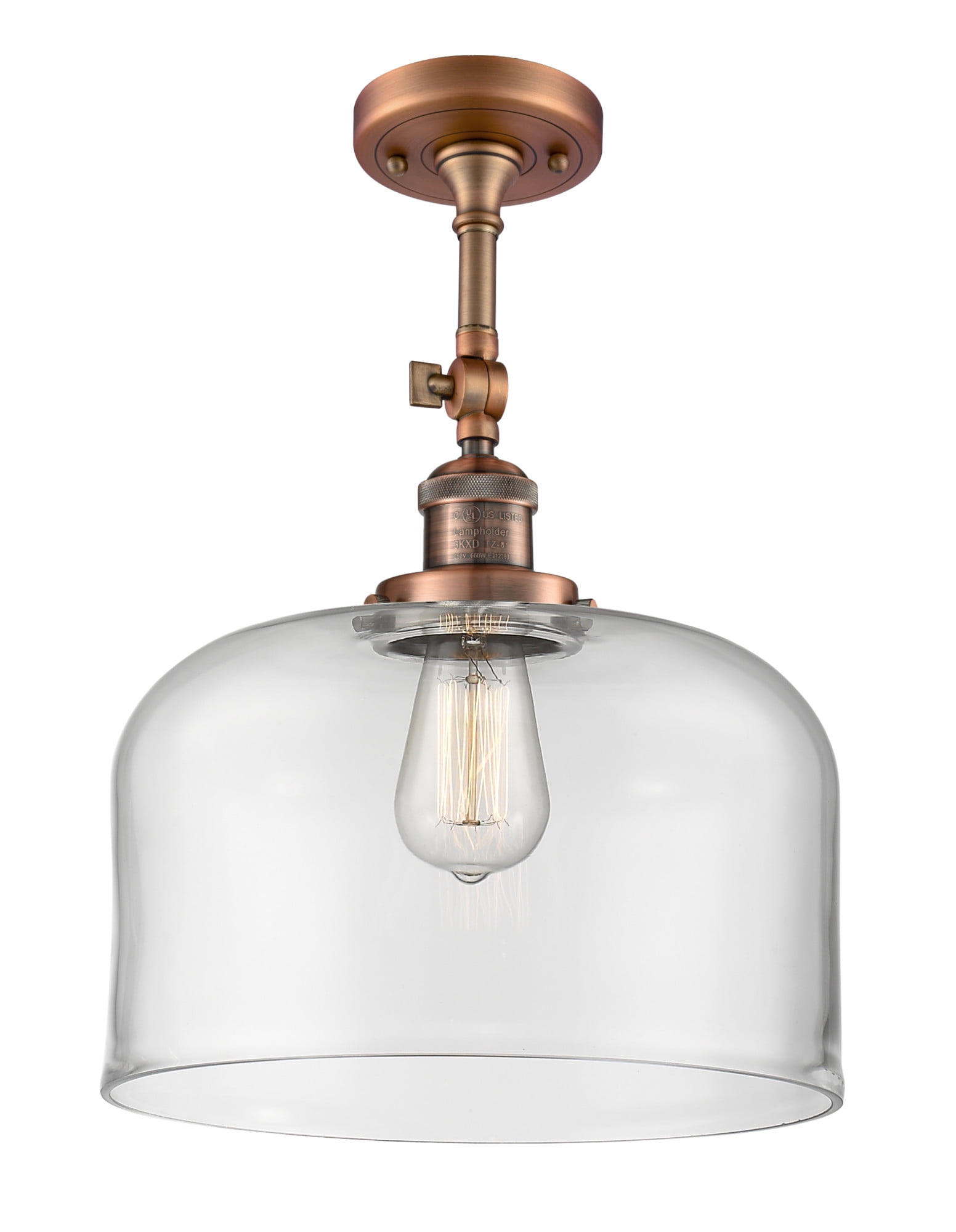 Innovations Lighting 201F X-Large Bell X-Large Bell 12" Wide Semi-Flush ...