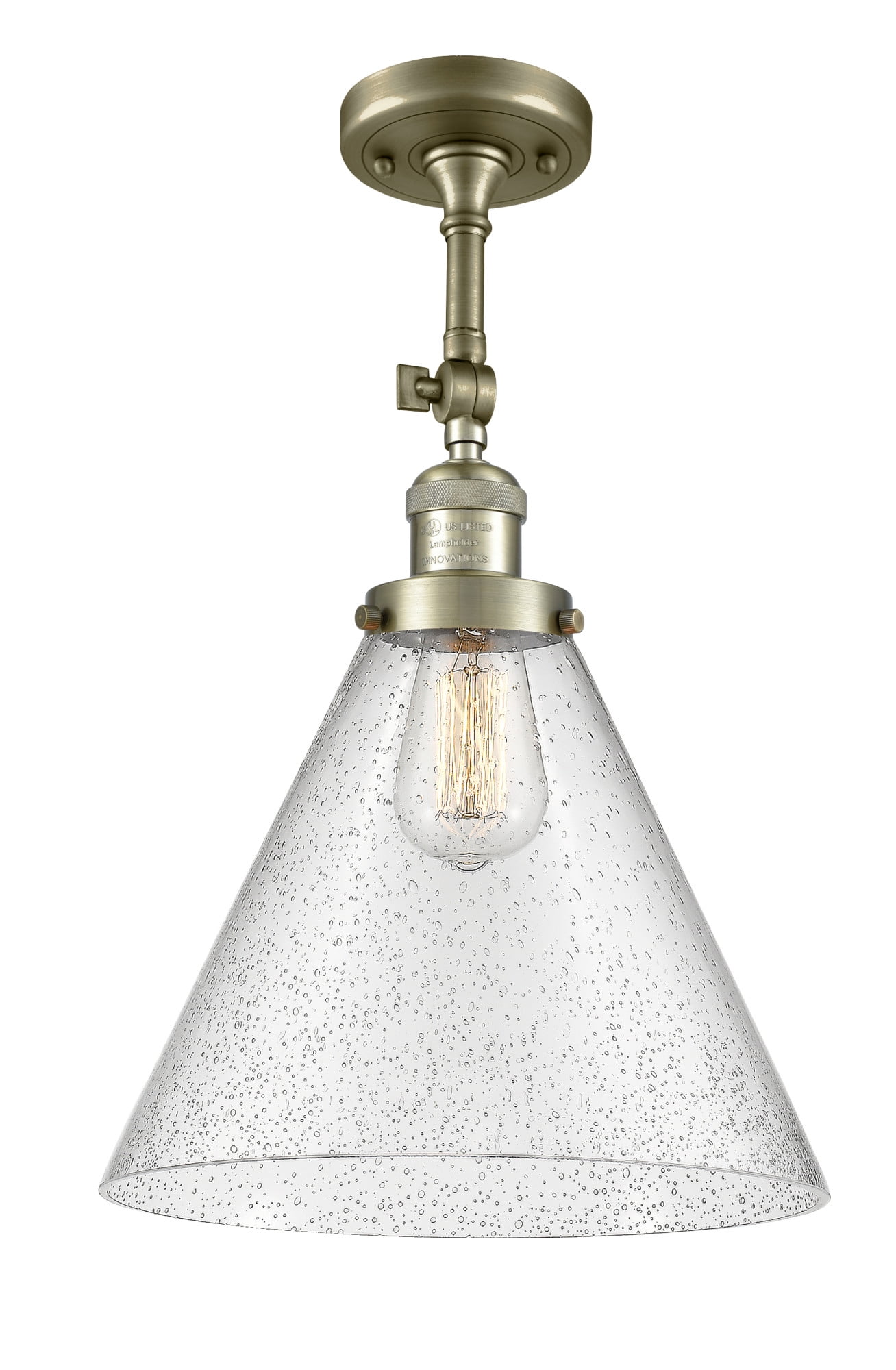 Innovations Lighting 201F X-Large Cone X-Large Cone 12" Wide Semi-Flush ...