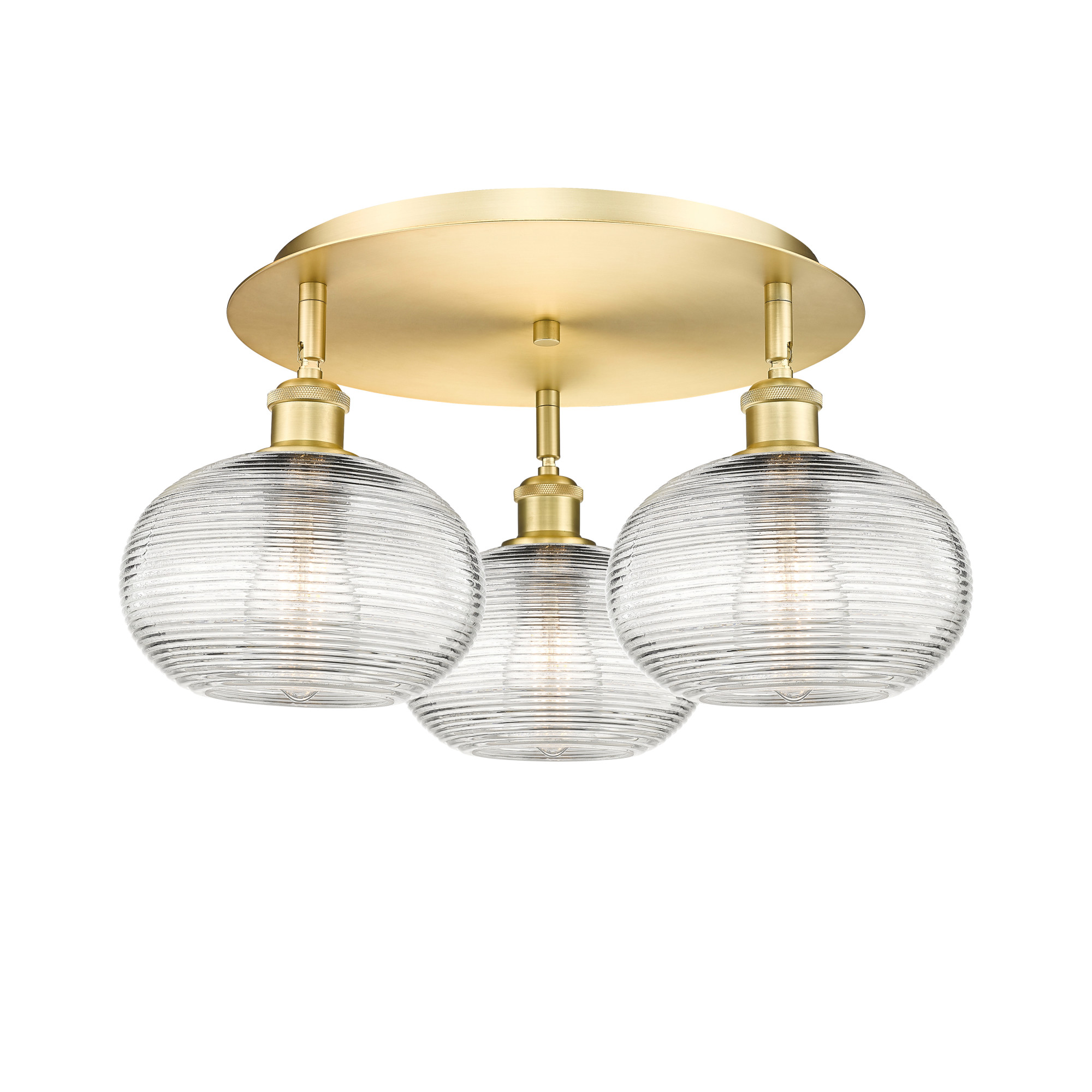 Innovations Lighting 516-3C-10-20 Ithaca Flush Ithaca 3 Light 20" Wide ...