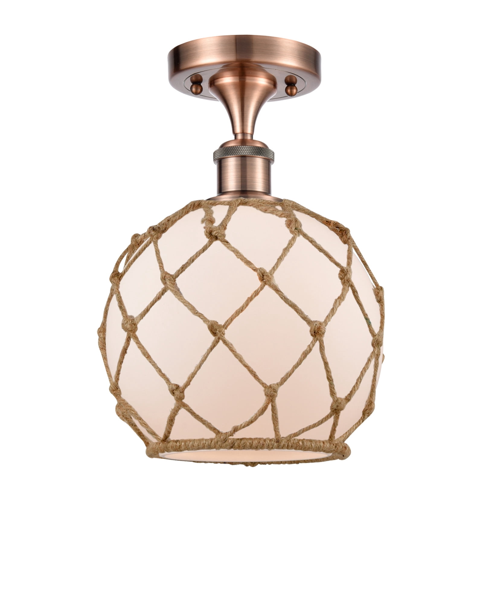 Innovations Lighting 516 Farmhouse Rope Farmhouse Rope 8" Wide Semi ...