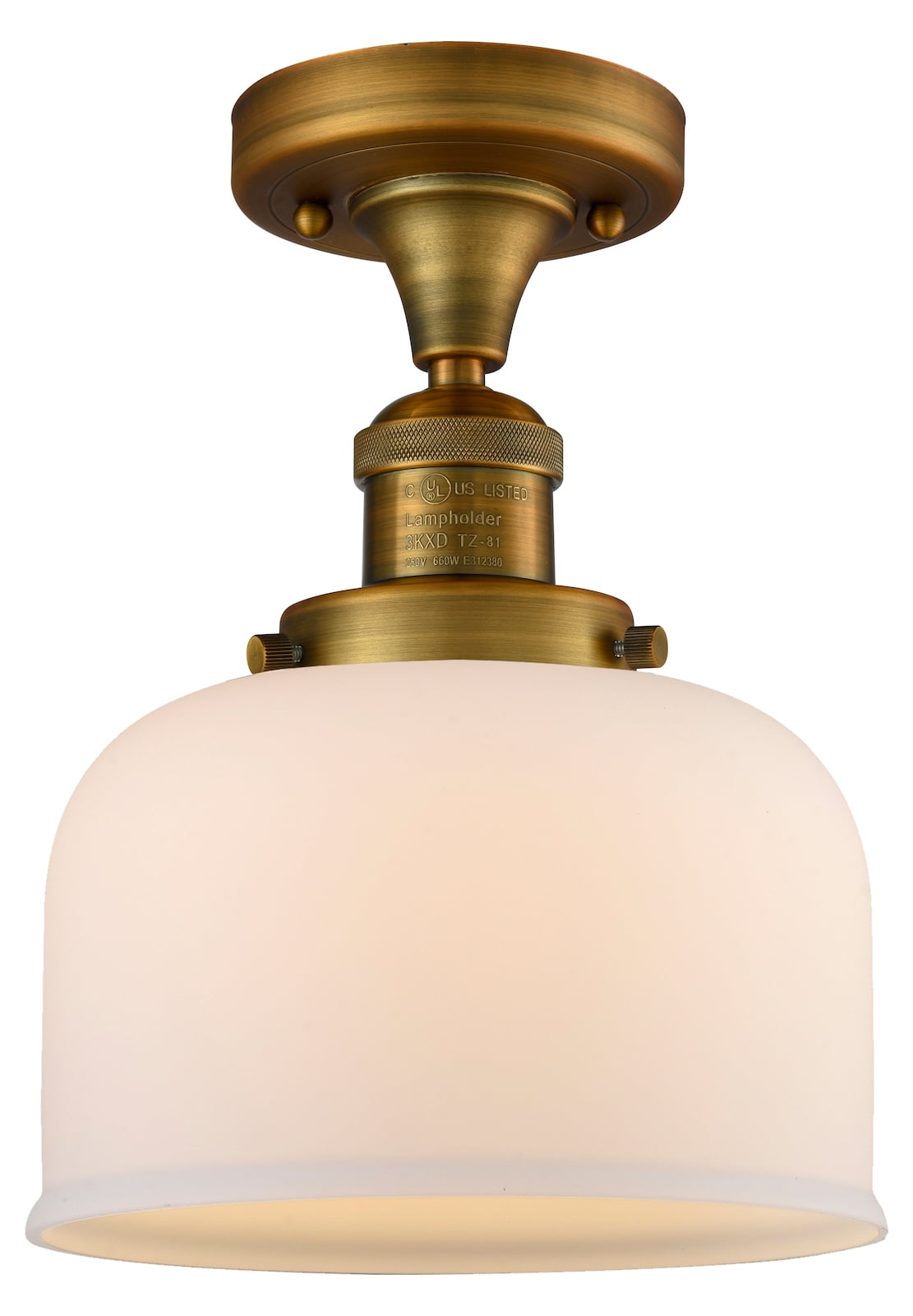 Innovations Lighting 517-1Ch Large Bell Large Bell 8" Wide Semi-Flush ...