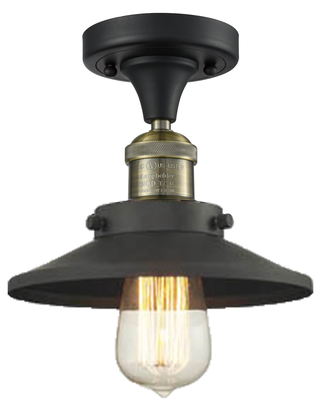 Innovations Lighting 517-1Ch Railroad Railroad 7" Wide Semi-Flush ...