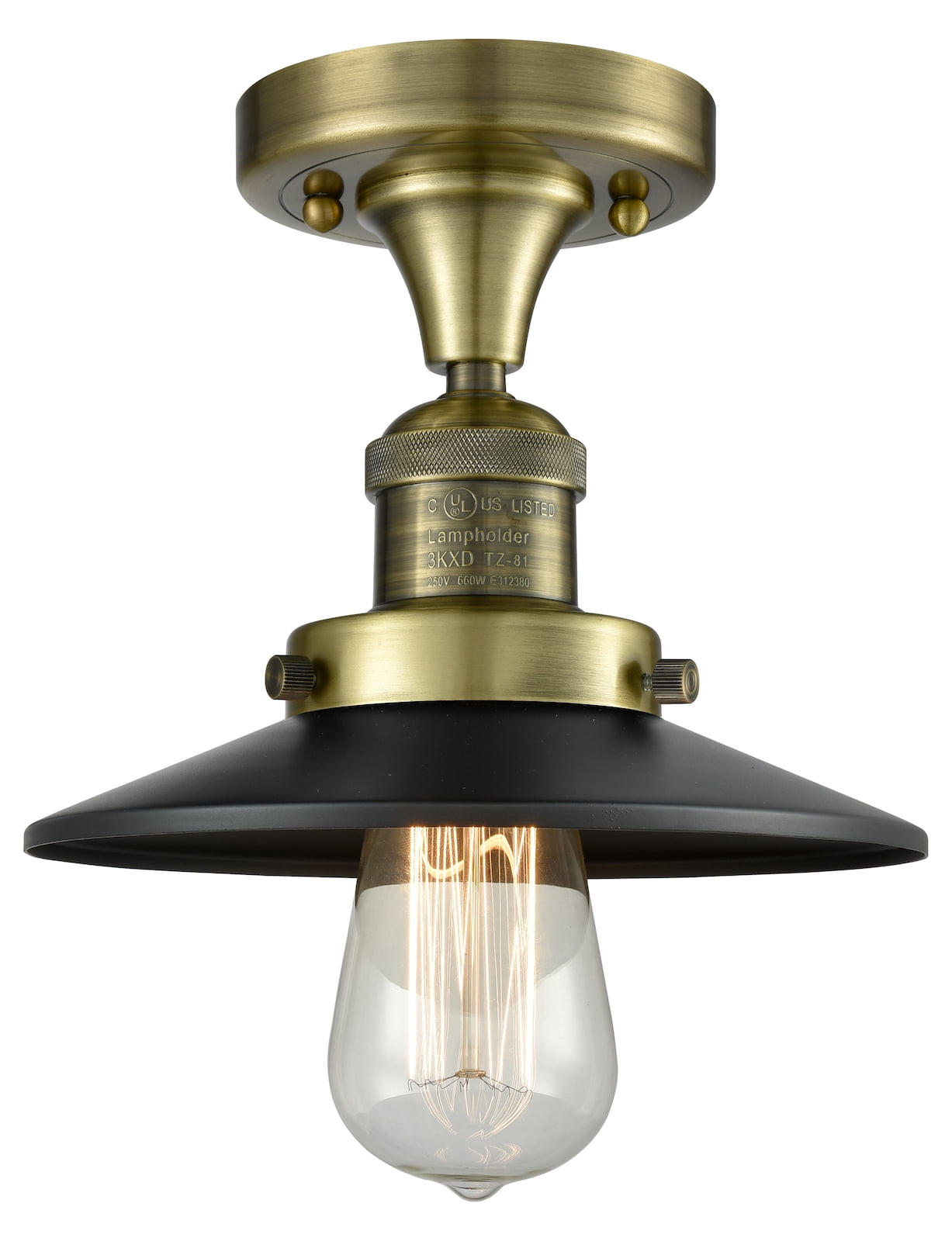 Innovations Lighting 517-1Ch Railroad Railroad 7" Wide Semi-Flush ...