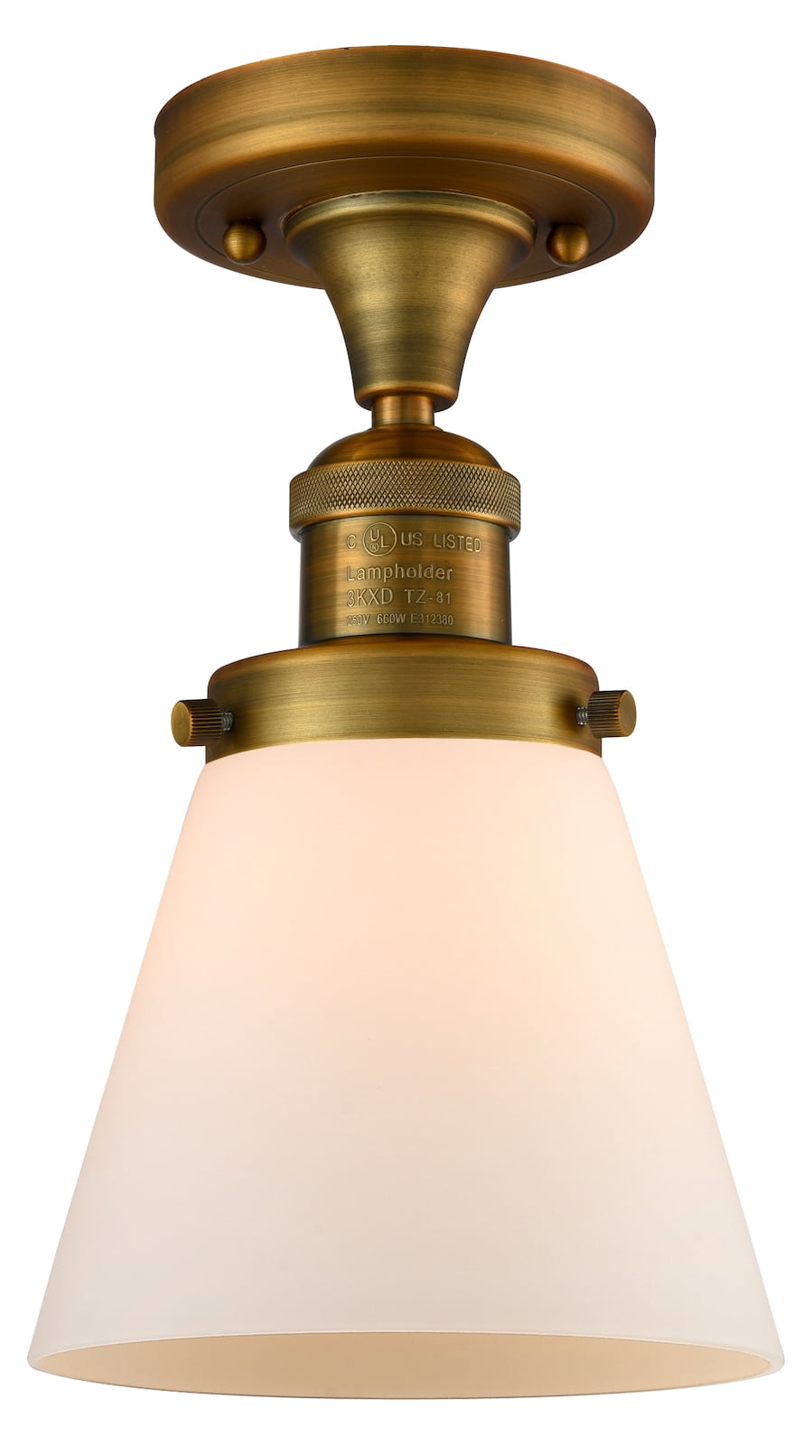Innovations Lighting 517-1Ch Small Cone Small Cone 7" Wide Semi-Flush ...