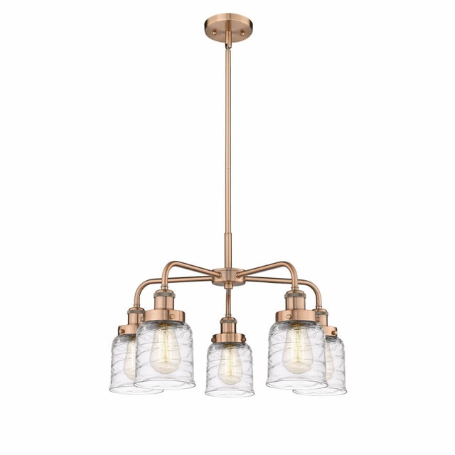 Innovations Lighting Bell - 5 Light 23" Stem Hung Chandelier Antique ...