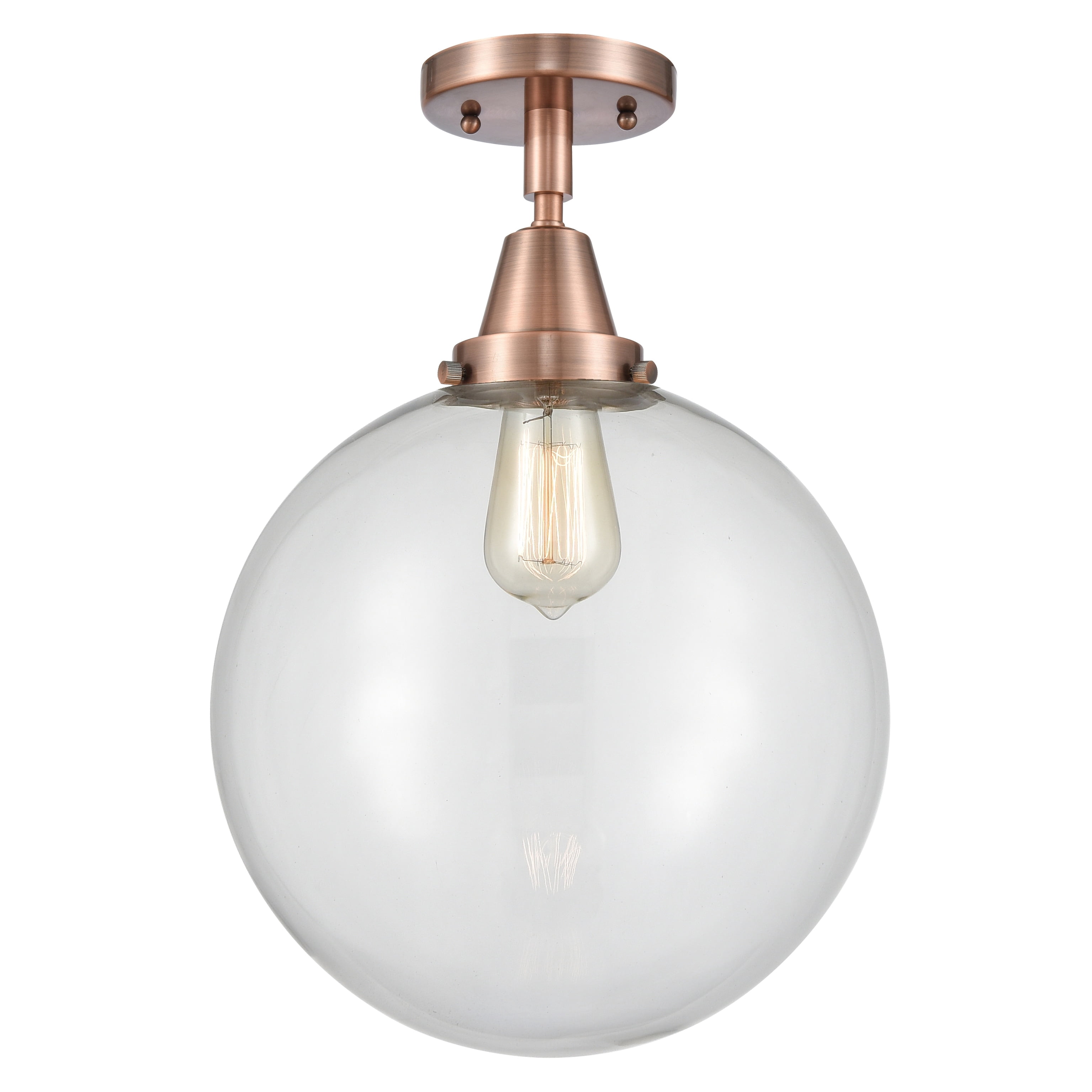 Innovations Lighting Caden Beacon - 1 Light 12" Flush Mount Clear ...