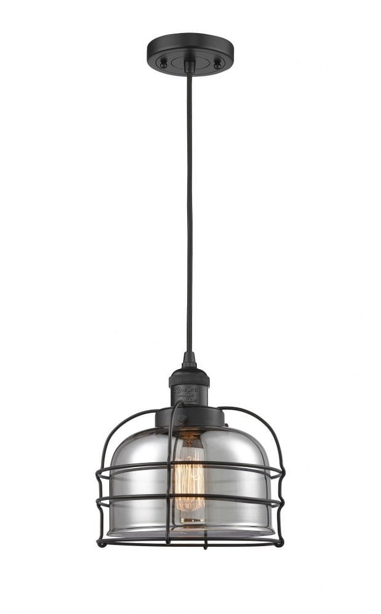 201C-BK-G73-CE-Innovations Lighting-Bell Cage - 1 Light Cord Hung Mini ...