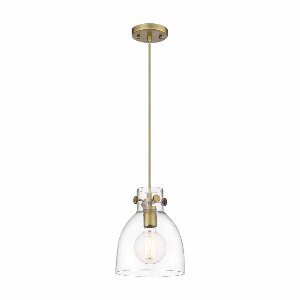 Innovations Lighting Newton Bell - 1 Light 8" Cord Hung Pendant Clear ...