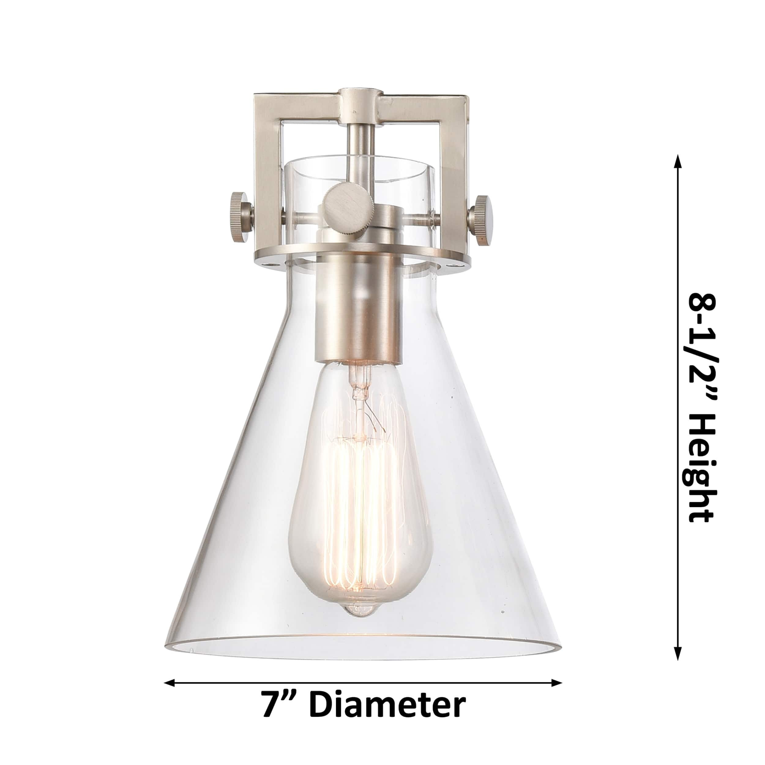 Innovations Lighting Newton Cone - 3 Light 7" Stem Hung Pendant Seedy ...