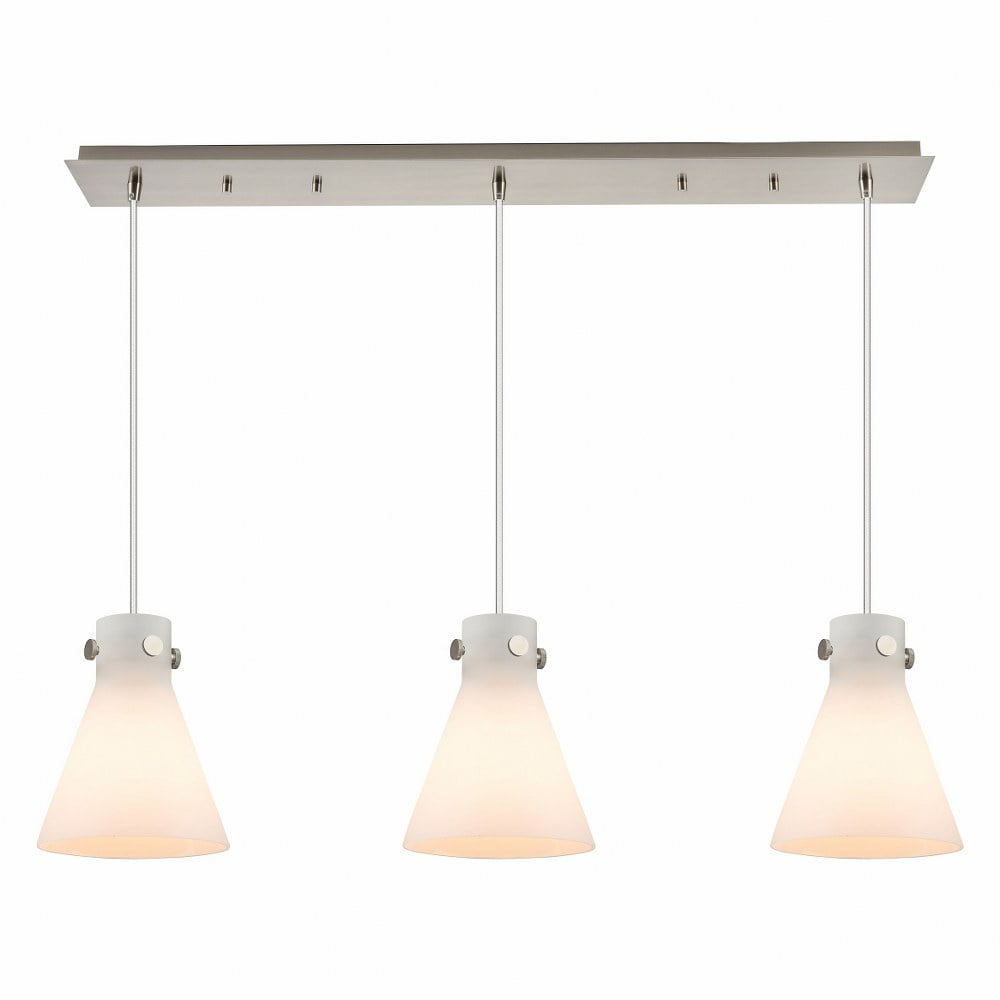 Innovations Lighting Newton Cone - 3 Light 8" Cord Hung Linear Pendant ...