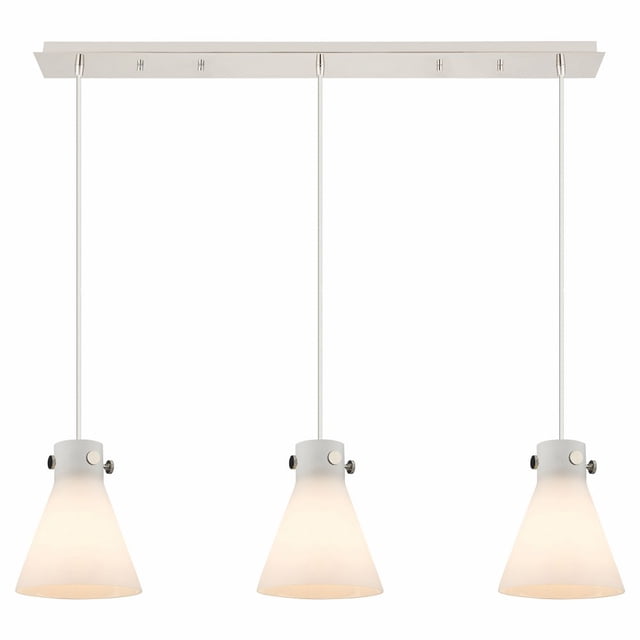 Innovations Lighting Newton Cone - 3 Light 8" Cord Hung Linear Pendant ...