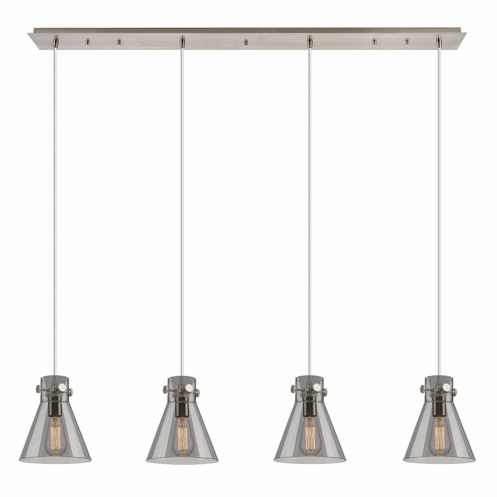 Innovations Lighting Newton Cone - 4 Light 8" Cord Hung Linear Pendant ...