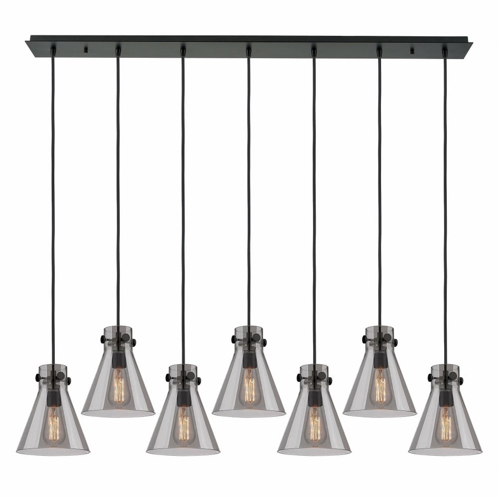 Innovations Lighting - Newton Cone - 7 Light Cord Hung Linear Pendant ...