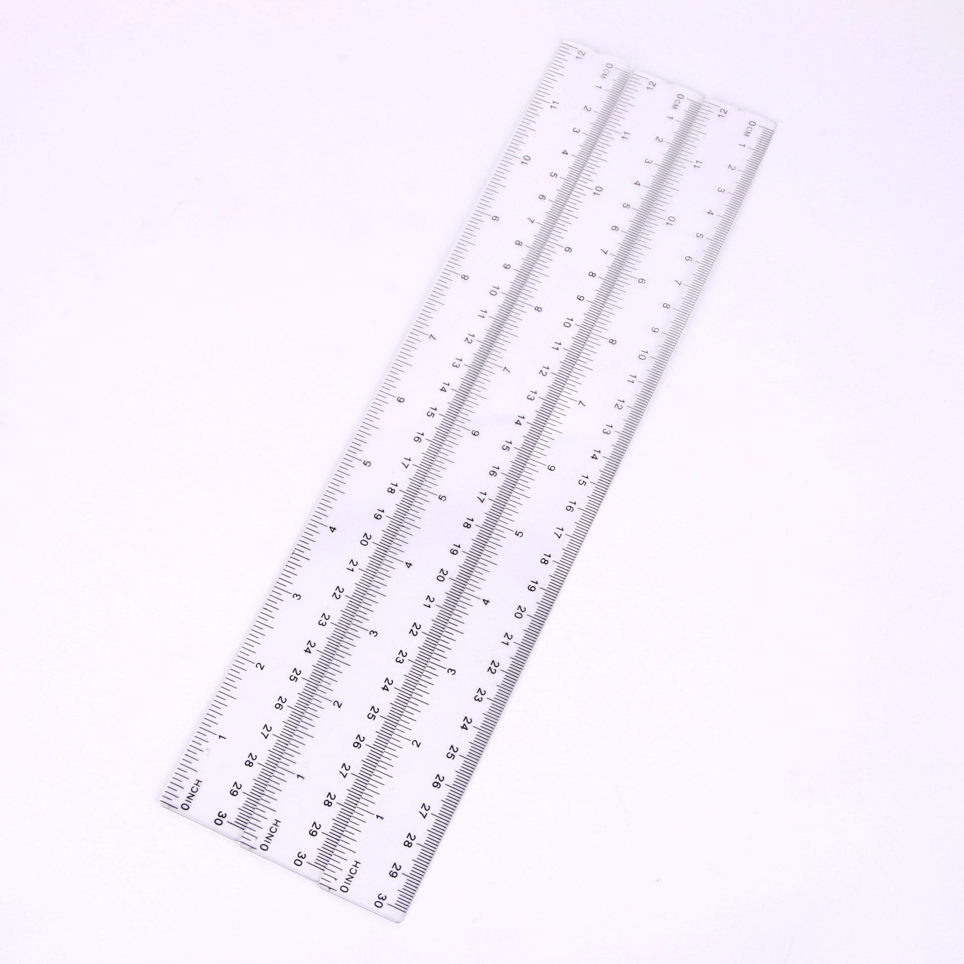 Innovative 12 Clear Plastic Rulers, Flexible Straight Design, Inch ...