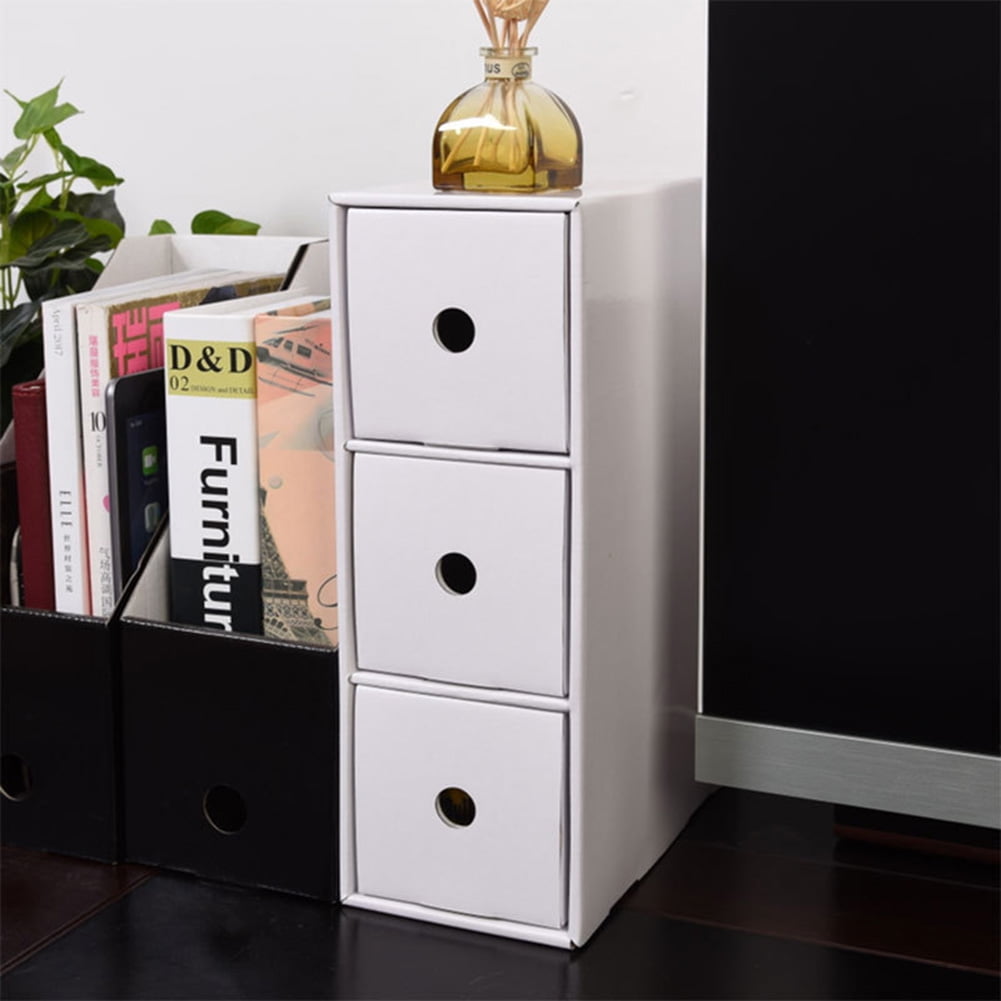 Innovative 3 Tier Drawer Type Desktop Storage Box Table Organizer Home ...