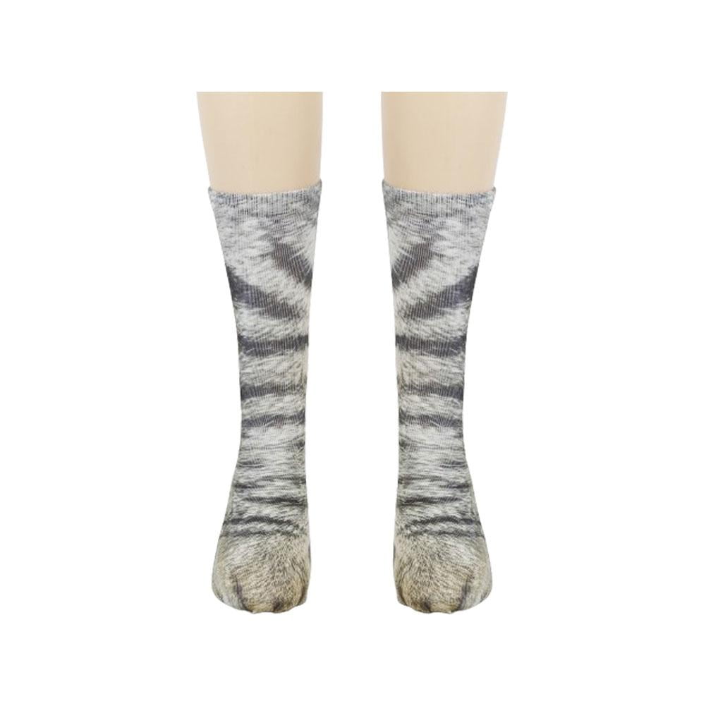 Innovative 3D Printed Cat Socks, Polyester-Cotton Blend, Size 24x10cm ...