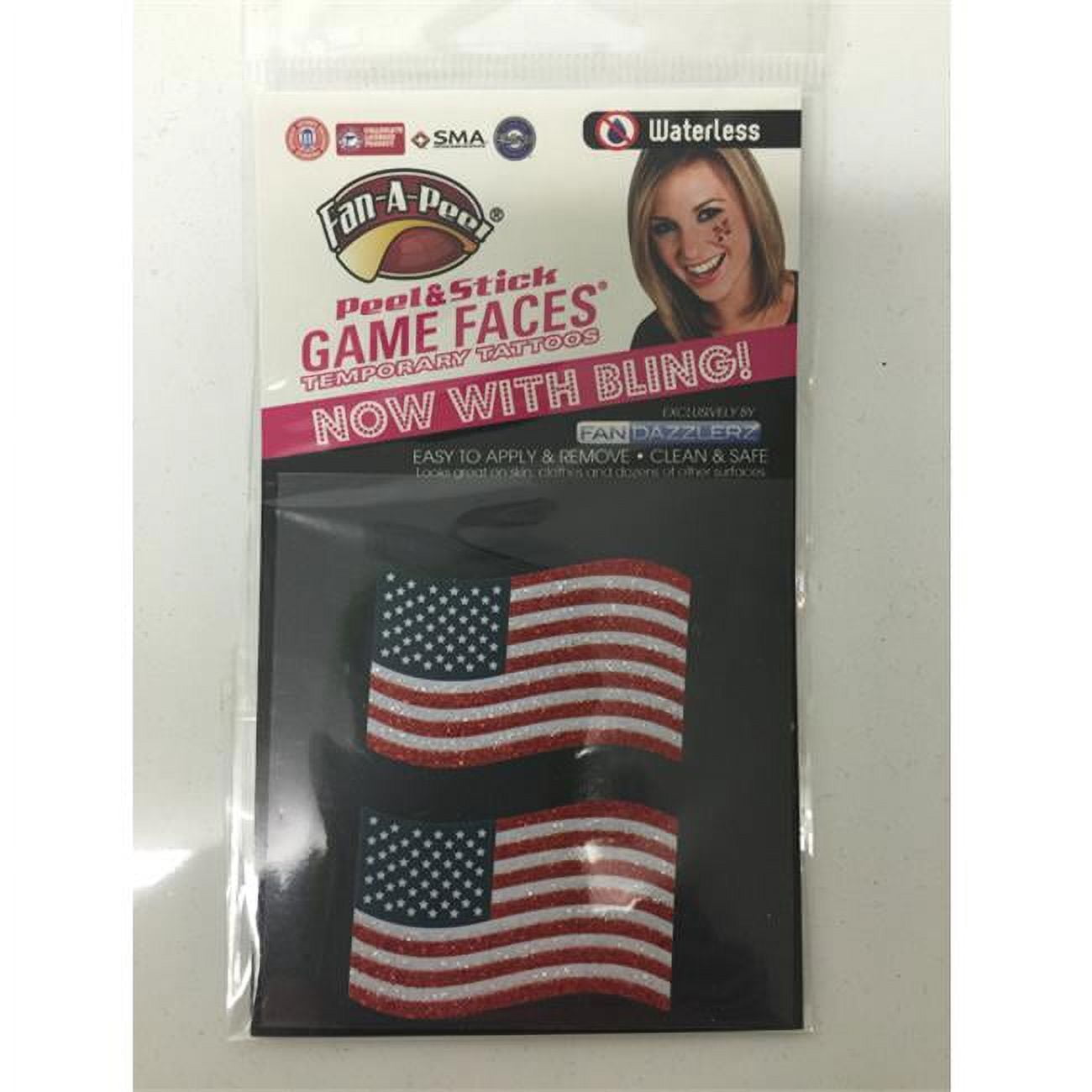 Innovative Adhesives DZ900AR Holiday Patriotic Flag Fandazzlerz Glitter ...