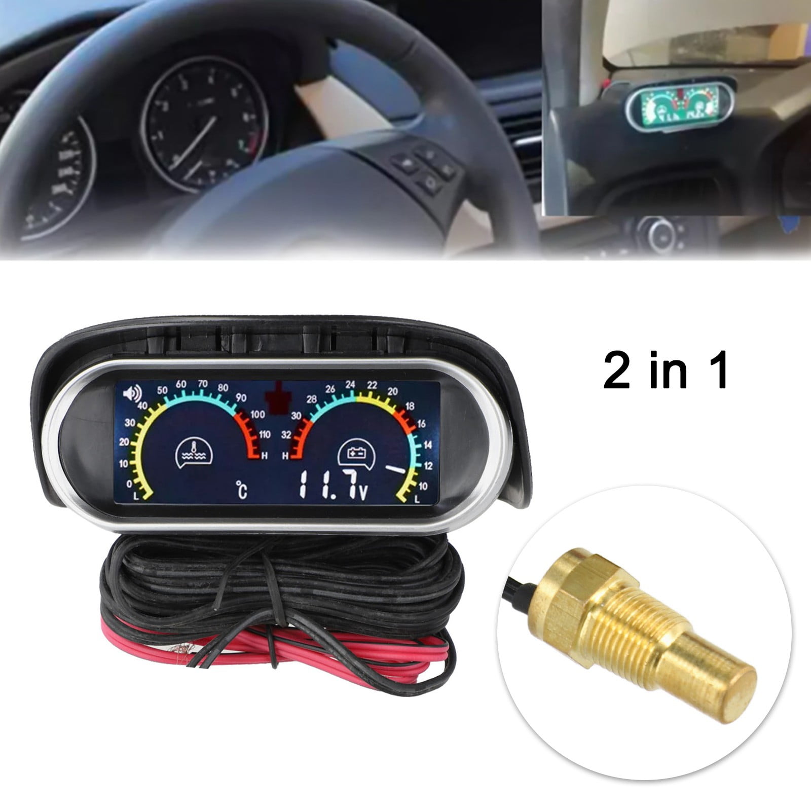 Innovative Car Water Temperature Gauge With Digital Readout And Sensor ...
