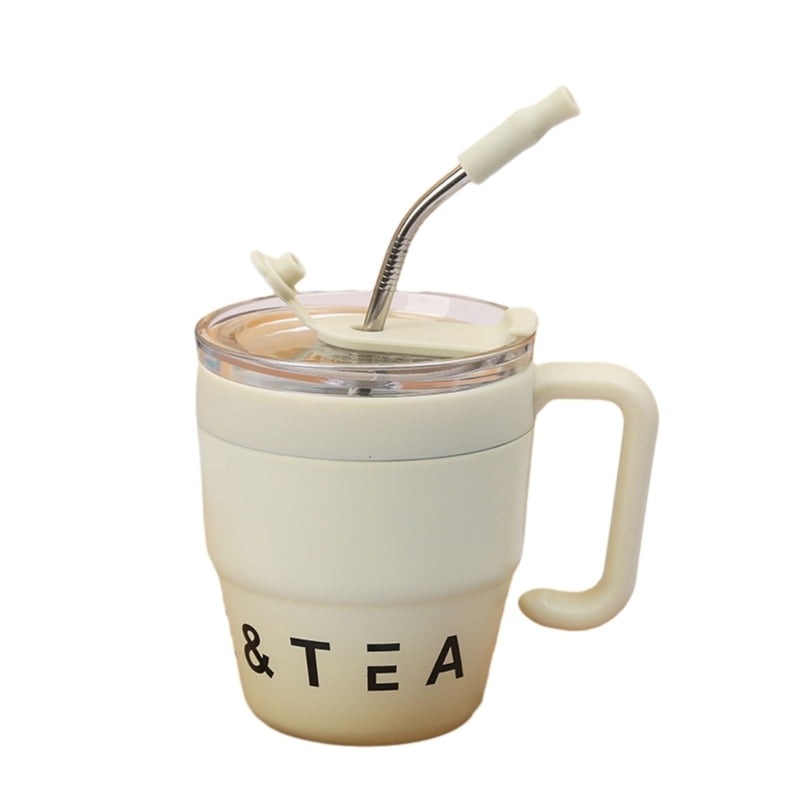 Innovative Coffee Cup with Handle and Straw Lid 480ML Bottle Stainless ...