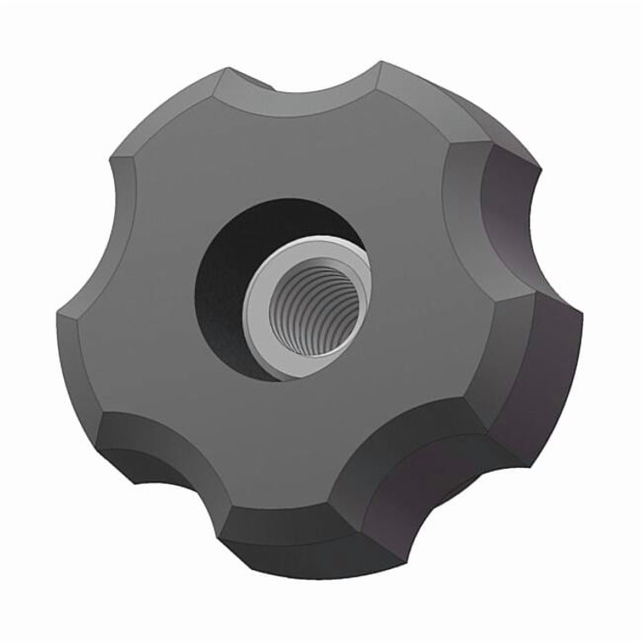 Fluted Knob, 1/4-20 Thread Size, 0.875"L, Thru Tap, Steel GN4C----F4 ...