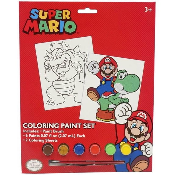 Innovative Designs Super Mario Kids Acrylic Paint Set, Arts and Crafts ...