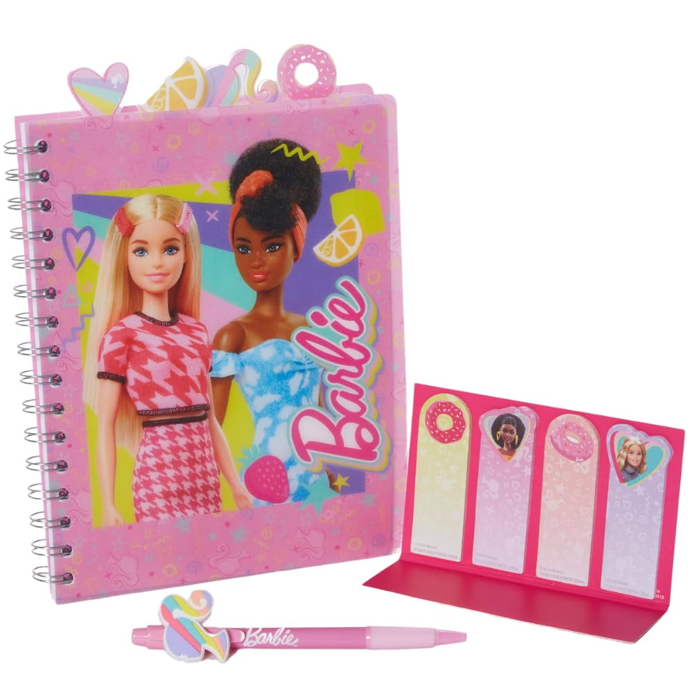 Innovative Designs Barbie Tab Journal Spiral Notebook, Ballpoint Pen ...