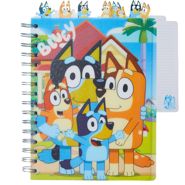 Innovative Designs Bluey Tab Journal Notebook, Spiral Bound, 144 Lined ...