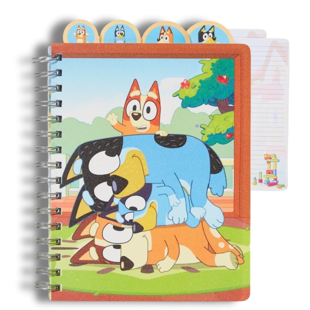 Innovative Designs Bluey Tab Journal Notebook, Spiral Bound, 96 Lined ...