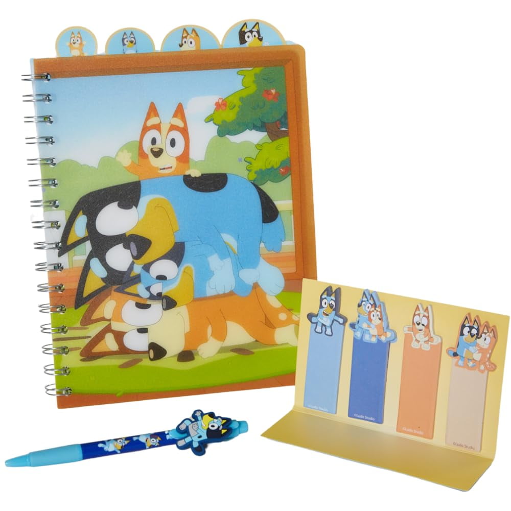 Innovative Designs Bluey Tab Journal Spiral Notebook, Ballpoint Pen ...