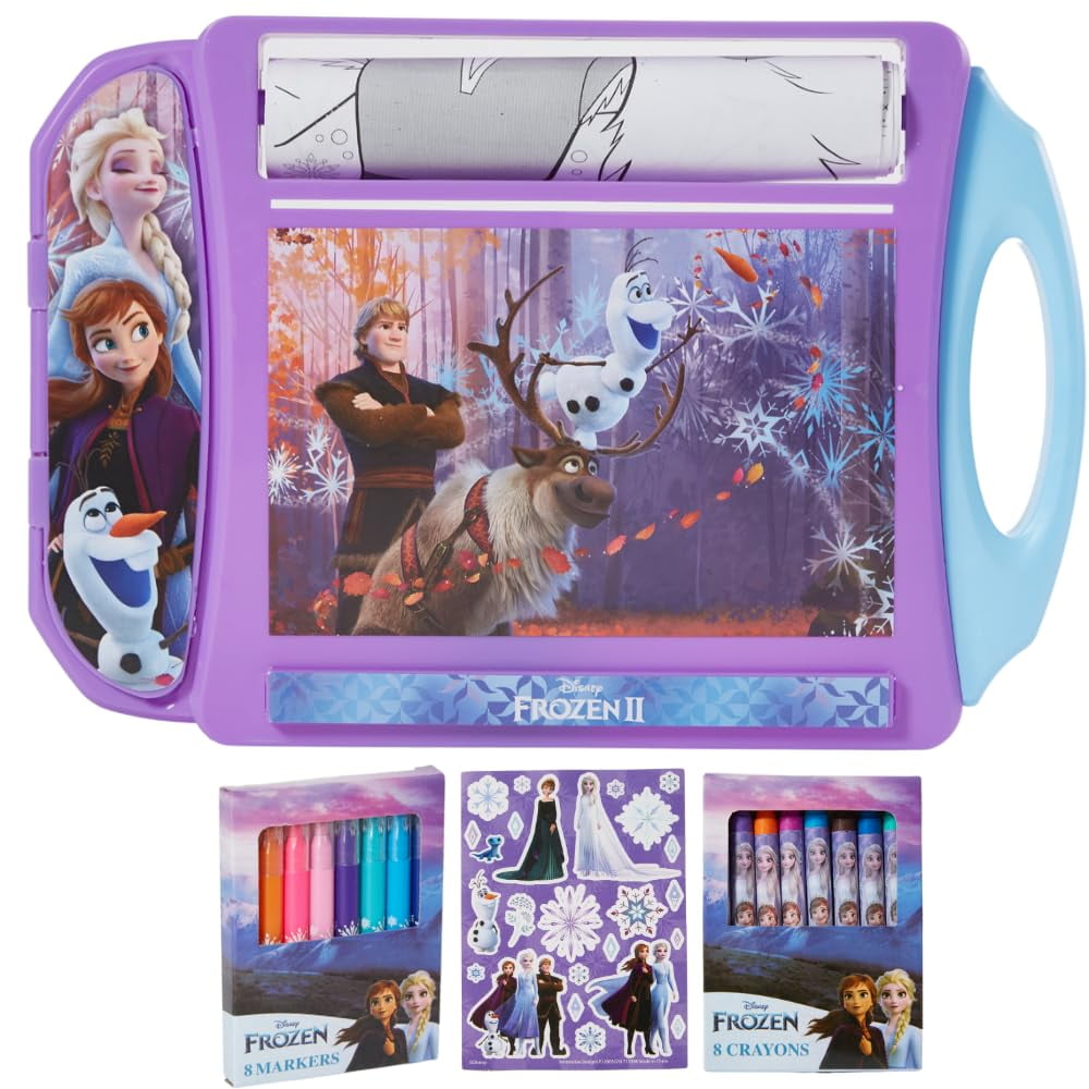 Innovative Designs Disney Frozen Roller Art Desk Set for Girls and Boys ...