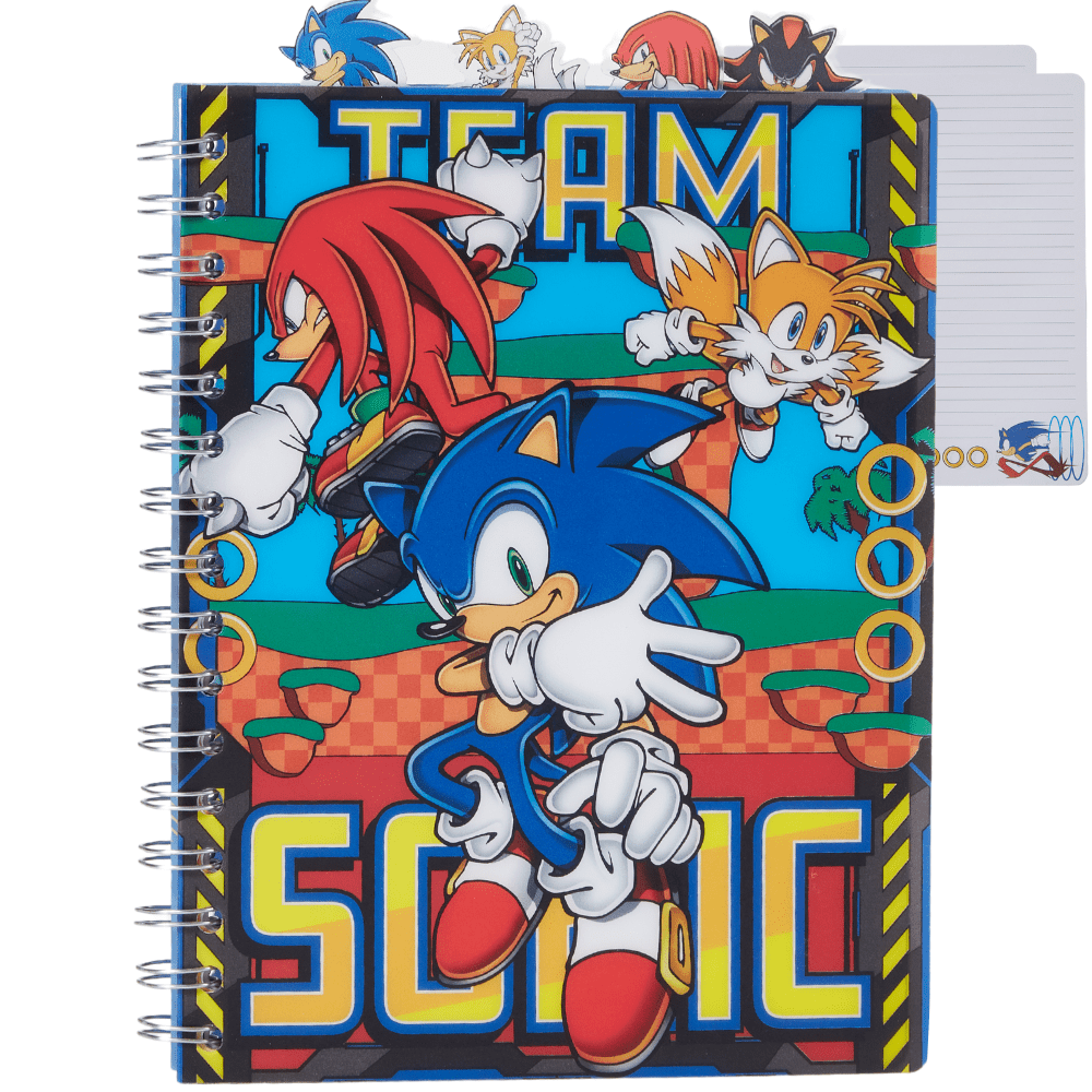 Innovative Designs Sonic the Hedgehog Tab Journal Notebook, Spiral ...