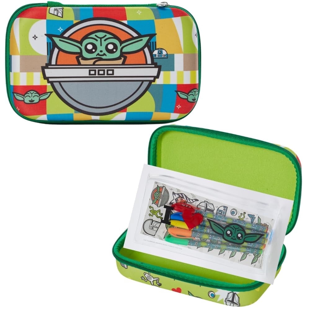 Innovative Designs Star Wars Baby Yoda Mandalorian Pencil Case Set with ...