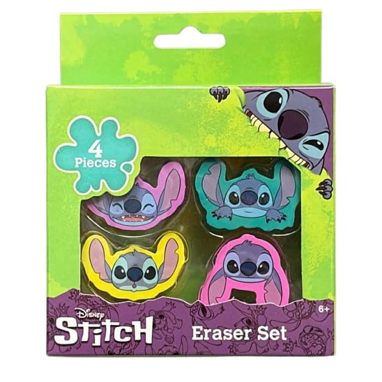 Innovative Designs - Stitch 4-PACK ERASER SET - Walmart.com