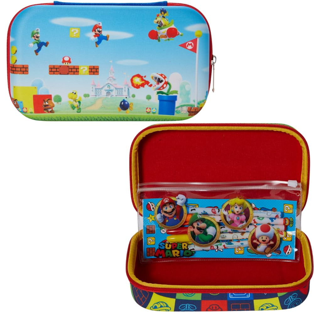 Innovative Designs Super Mario Pencil Case Set with Stickers and Gel ...