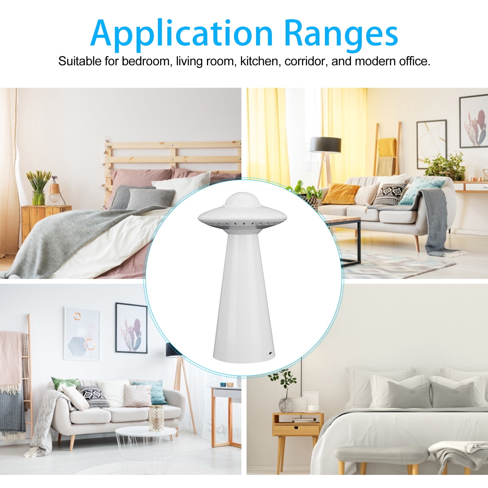 Innovative Desktop Adjustable LED Night Light USB Powered Bedside Lamp ...