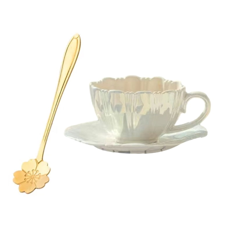 Innovative Flower Marked Cup Ceramic Unique Drinkware Petals Ceramic ...
