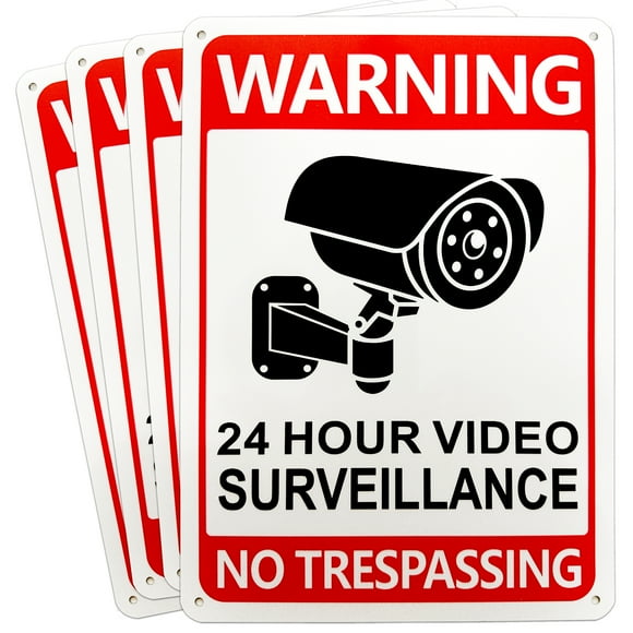 Video And Audio Surveillance Signs
